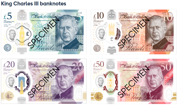 В Британии презентовали первые банкноты с портретом Чарльза ІІІ (фото ...