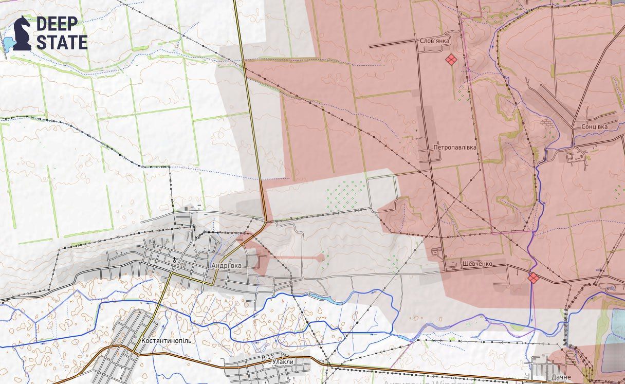 Ворог все більше зосереджує свою увагу на Андріївці Донецької області – мапа DeepState