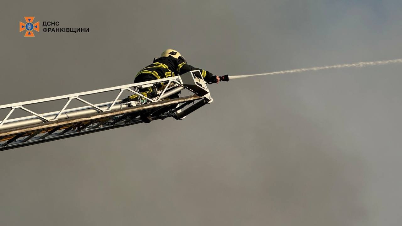 Massive fire erupts in Ivano-Frankivsk region due to attack: State ...