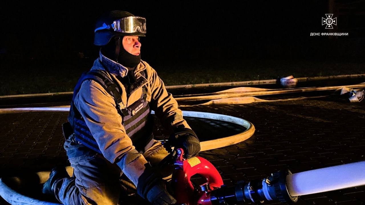 Massive fire erupts in Ivano-Frankivsk region due to attack: State ...