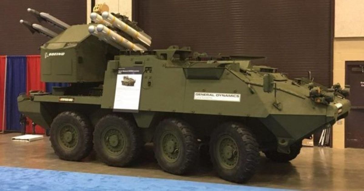 Американский бронетранспортер Stryker получил зенитный ракетный модуль ...