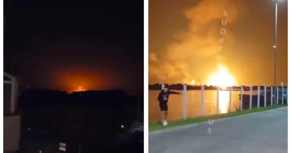 Enemy strikes gas facility in Odesa region: Fire visible from Romania ...