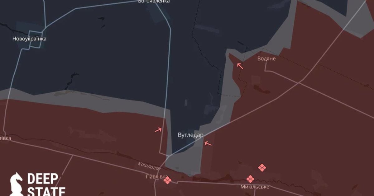 Враг продвигается к восточной части Угледара — DeepState — карта